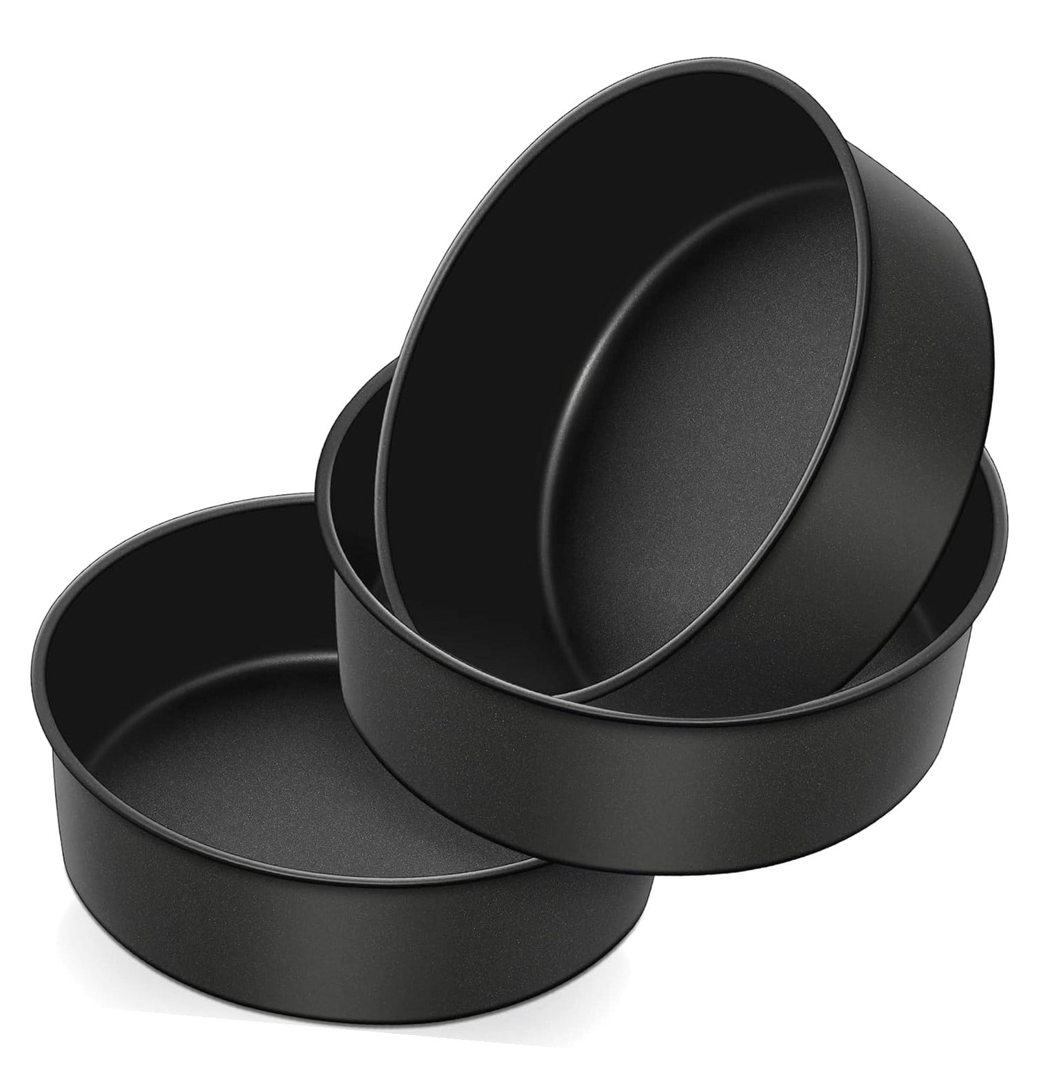 Hyjoy CHEF 8 Inch Cake Pan, Nonstick Round Baking Layer Cake Pans Tins ...