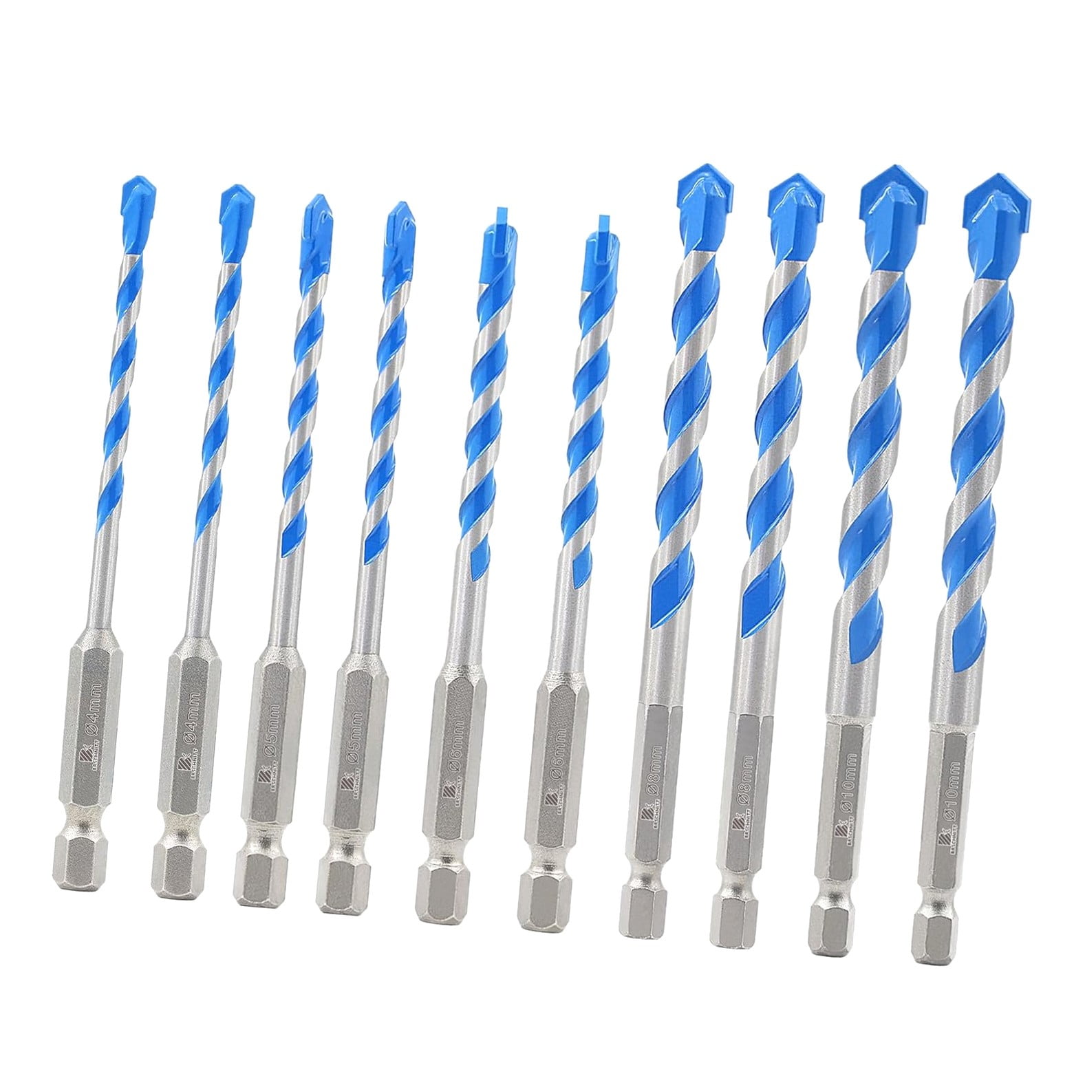 Hyjoy Carbide Drill Bit Set Dry Drill Bit Set for Masonry, Concrete ...