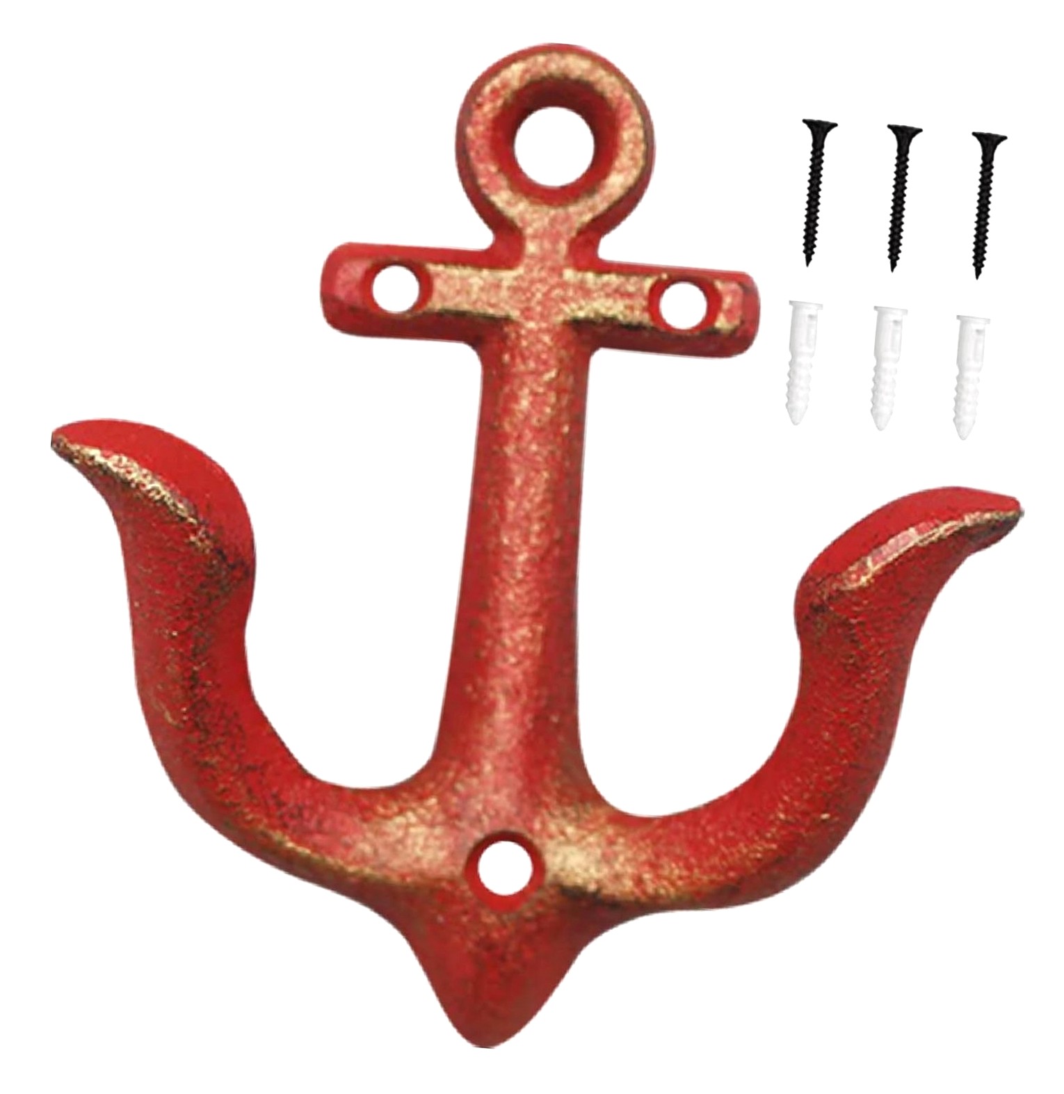 Hyjoy Cast Iron Nautical Wall Mounted Coastal Hanger for Beach House ...