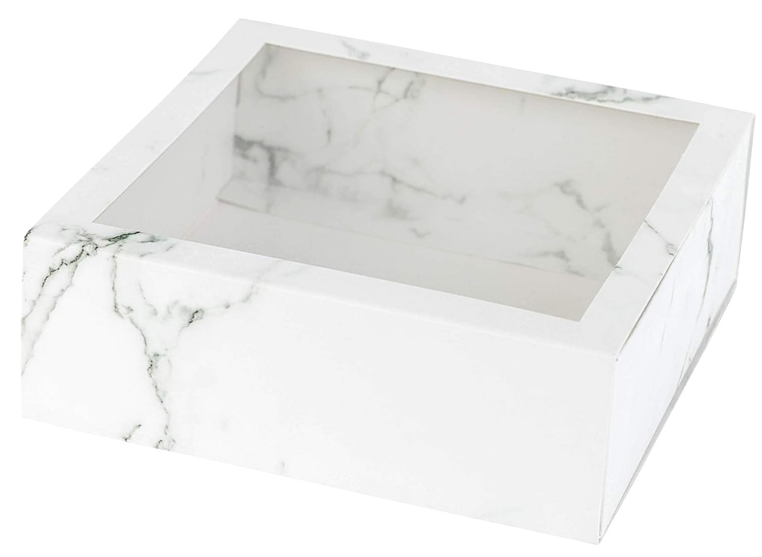Hyjoy Clear Window Boxes - 6 Pack - Square Shaped Bakery Boxes with ...