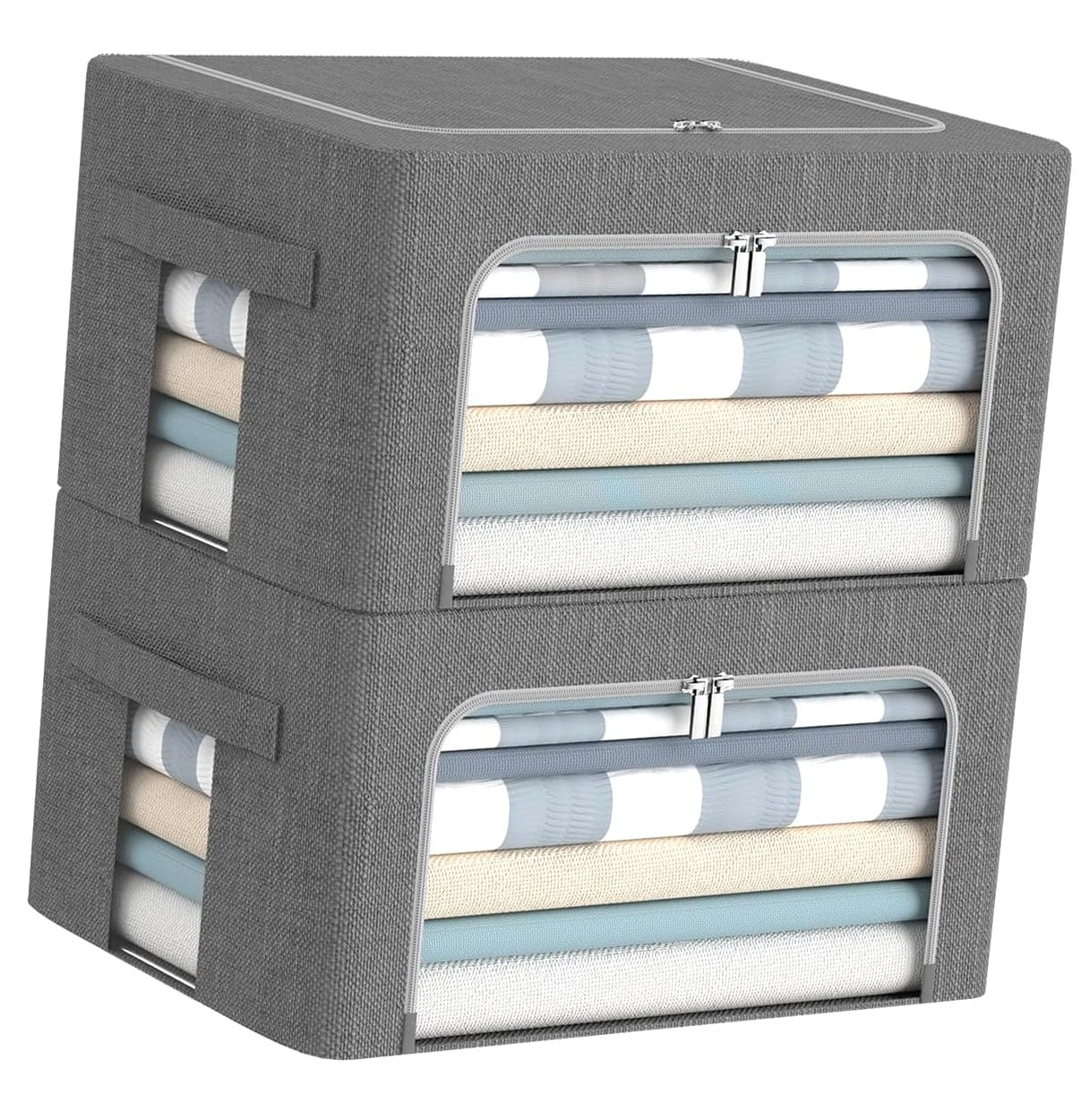 Hyjoy Clothes Storage Bins Box Linen Foldable Stackable Container ...