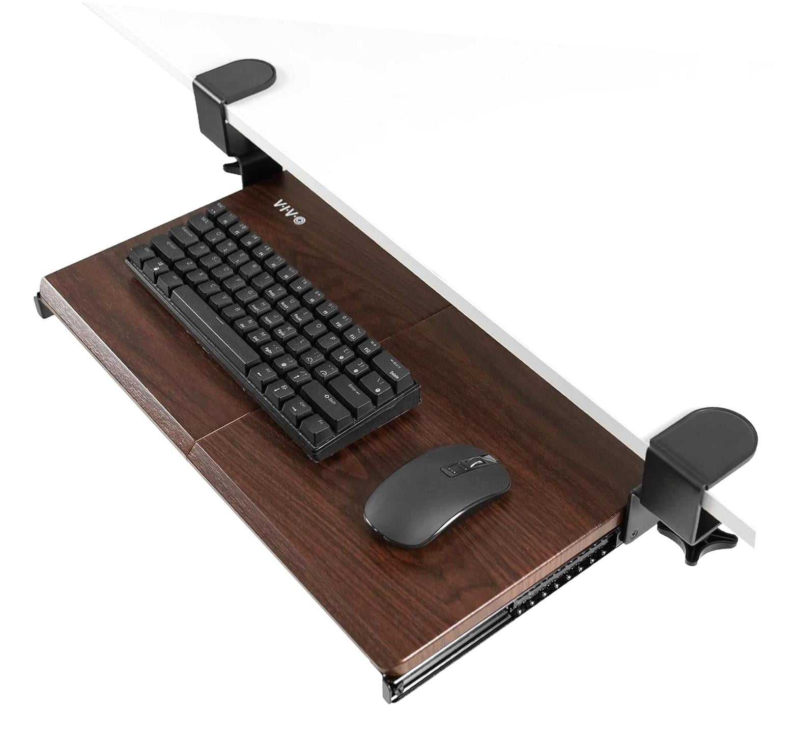 Hyjoy Compact Keyboard Tray, Under Desk Slide-Out with C Clamp Mounting ...