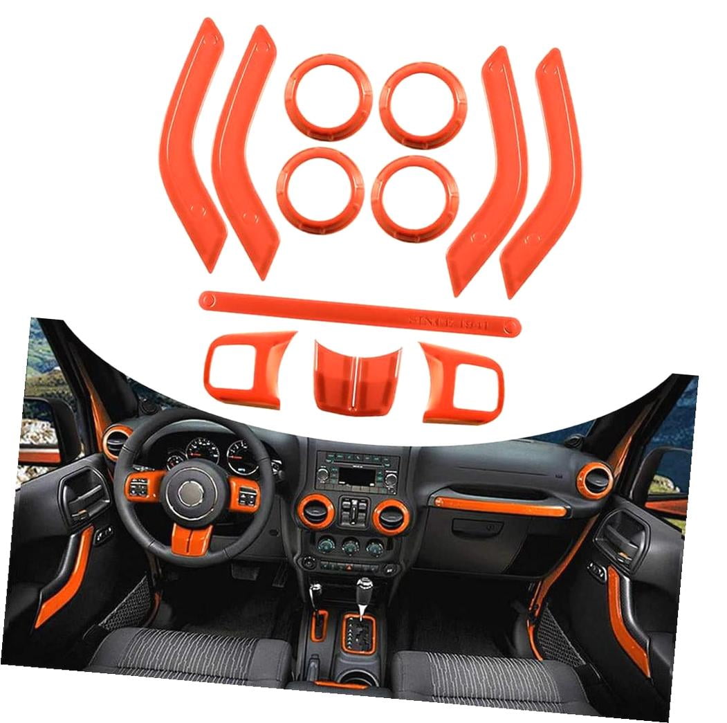 Hyjoy Complete Interior Decoration Trim Kit for Steering Wheel & Center ...