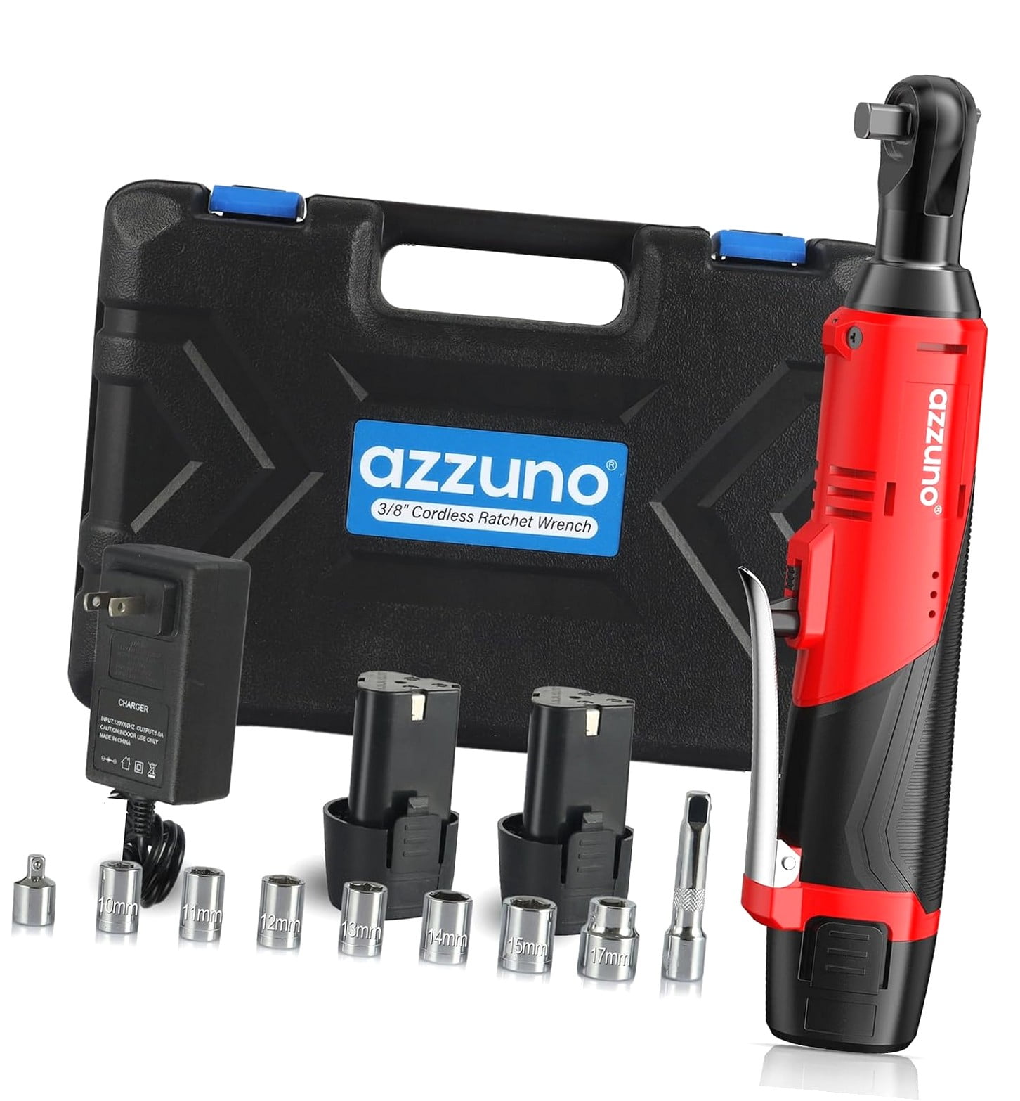 Hyjoy Cordless Electric Ratchet Wrench 3/8 Drive, 30 Ft-lbs 300 RPM ...