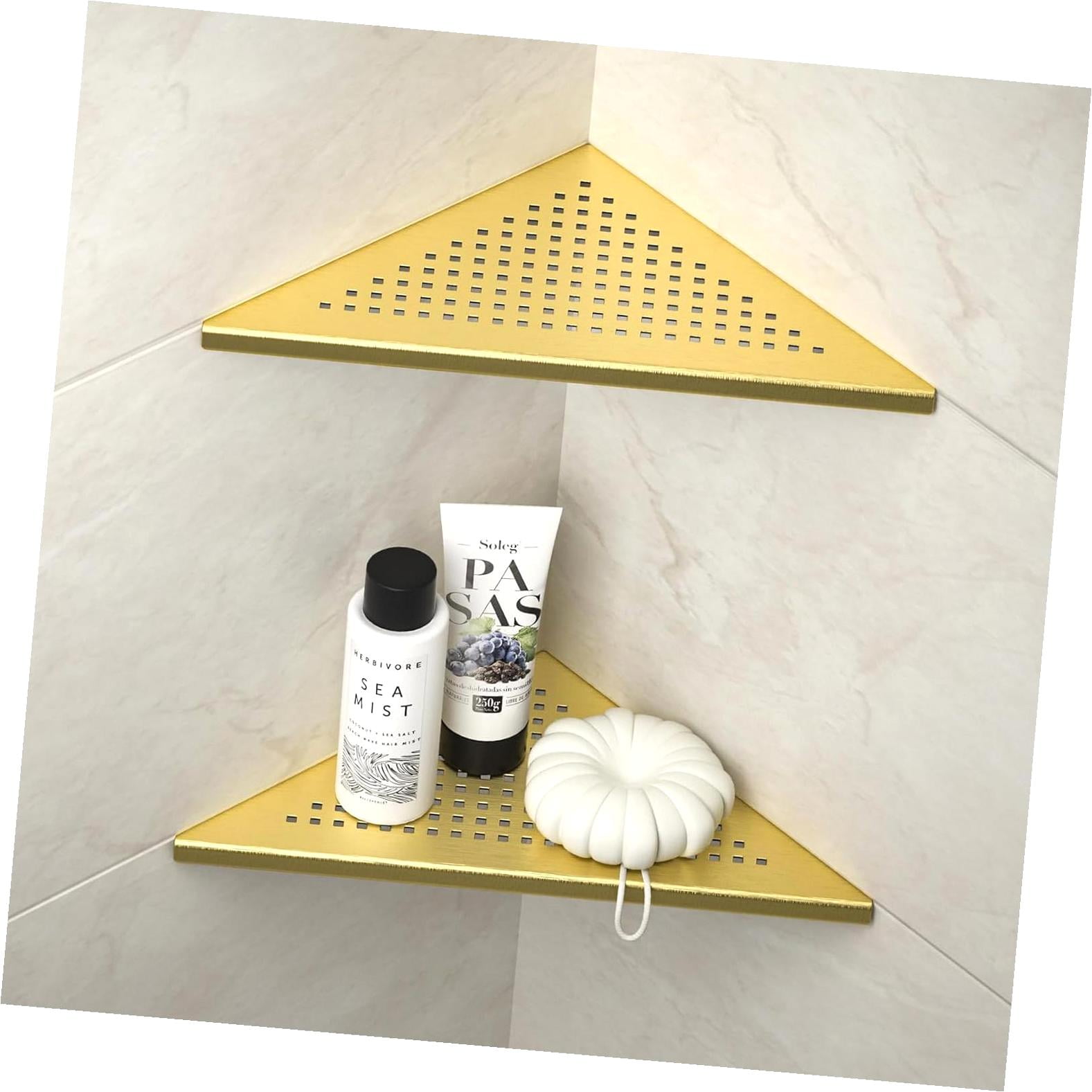Hyjoy Corner Shower Shelves 10", Brushed 304 Steel Recessed Bathroom ...