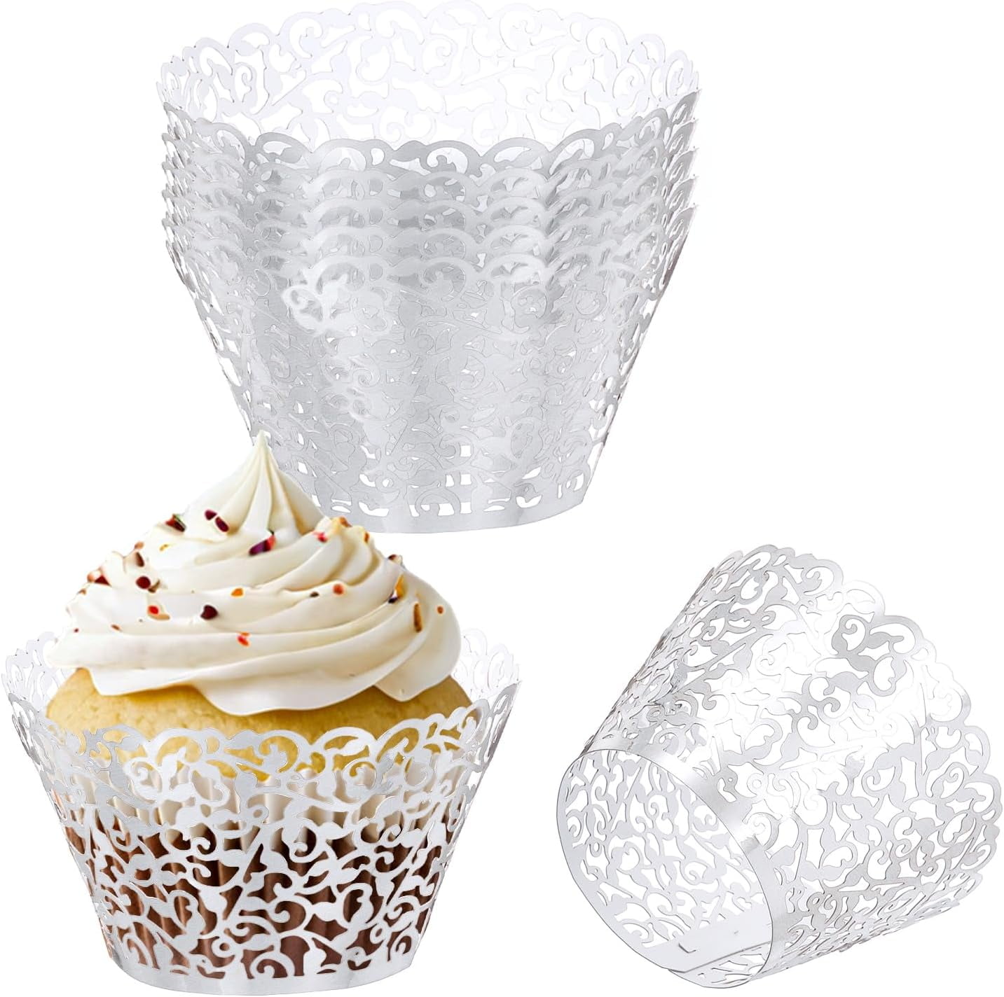 Hyjoy Cupcake Wrappers Paper, 50 Pack Baking Cups Standard Design for ...