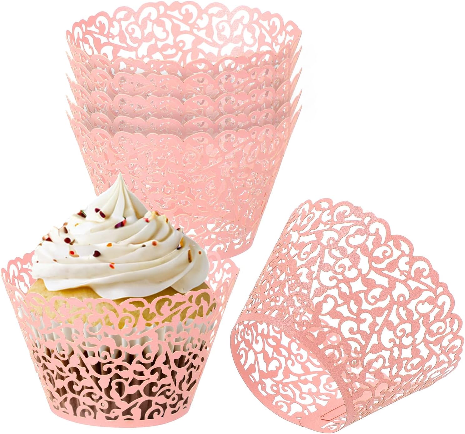 Hyjoy Cupcake Wrappers Paper, 50 Pack Baking Cups Standard Vine ...