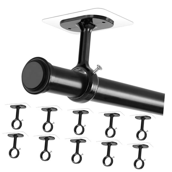 Hyjoy Curtain Rod Brackets Ceiling Mount, (10 Pack) Curtain Rod Holder ...