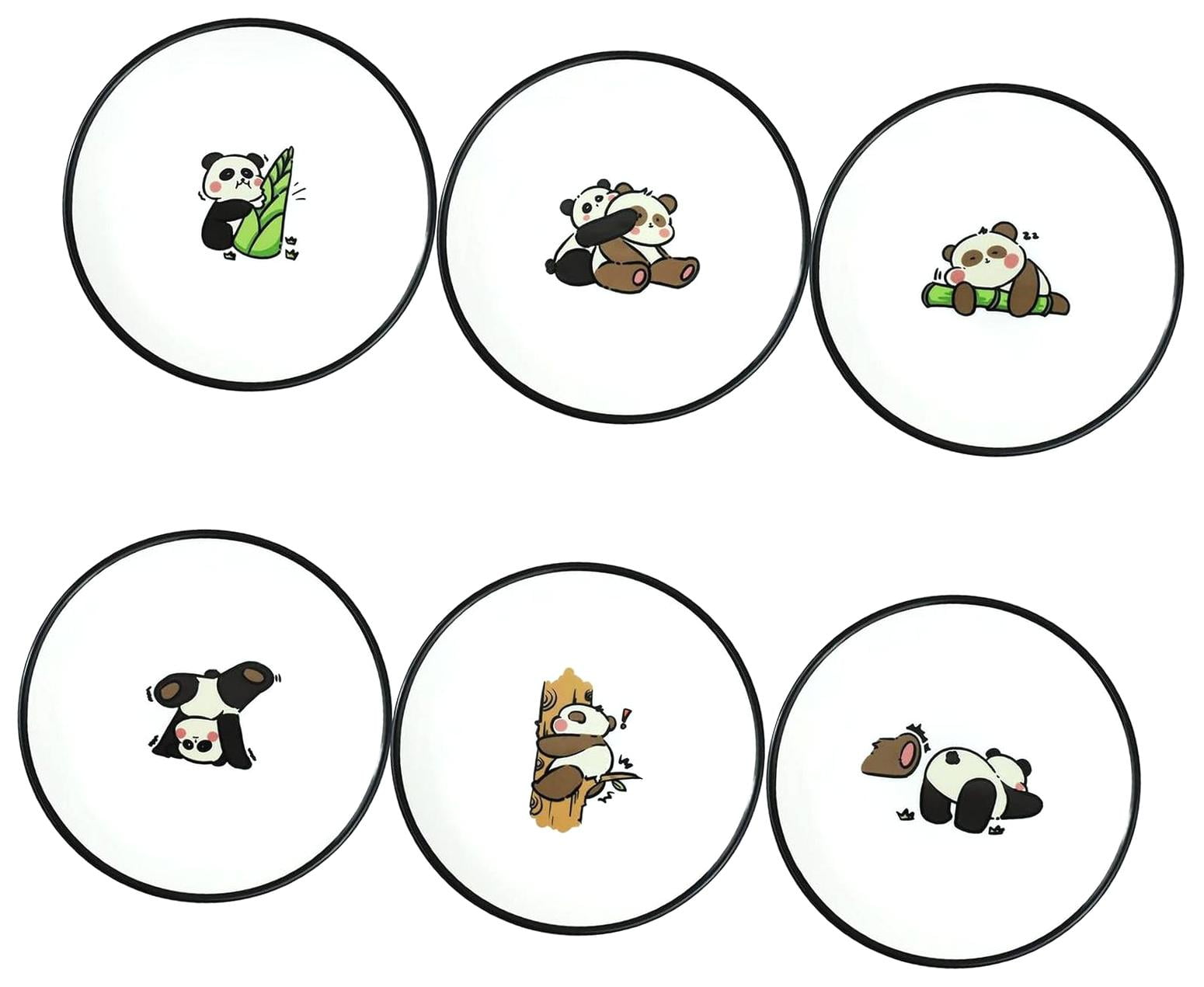 Hyjoy Cute Cartoon Panda Ceramic Sauce Dishes, Seasoning Dishes, Little ...