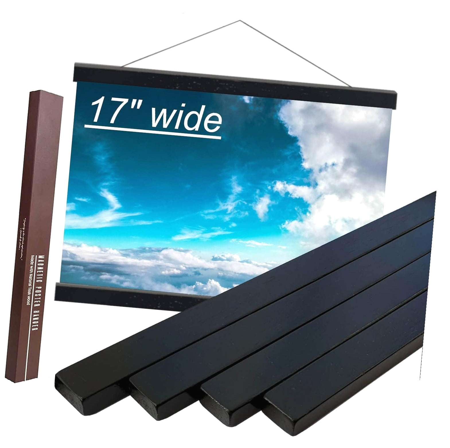 Hyjoy DACRI " Poster Hanger Frame Wood Poster Frame, Magnets for Safe ...