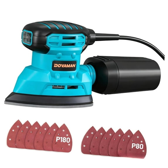Hyjoy DLS03A Detail Sander, 130W Sander , Dust , 12PCS Sandpaper ...