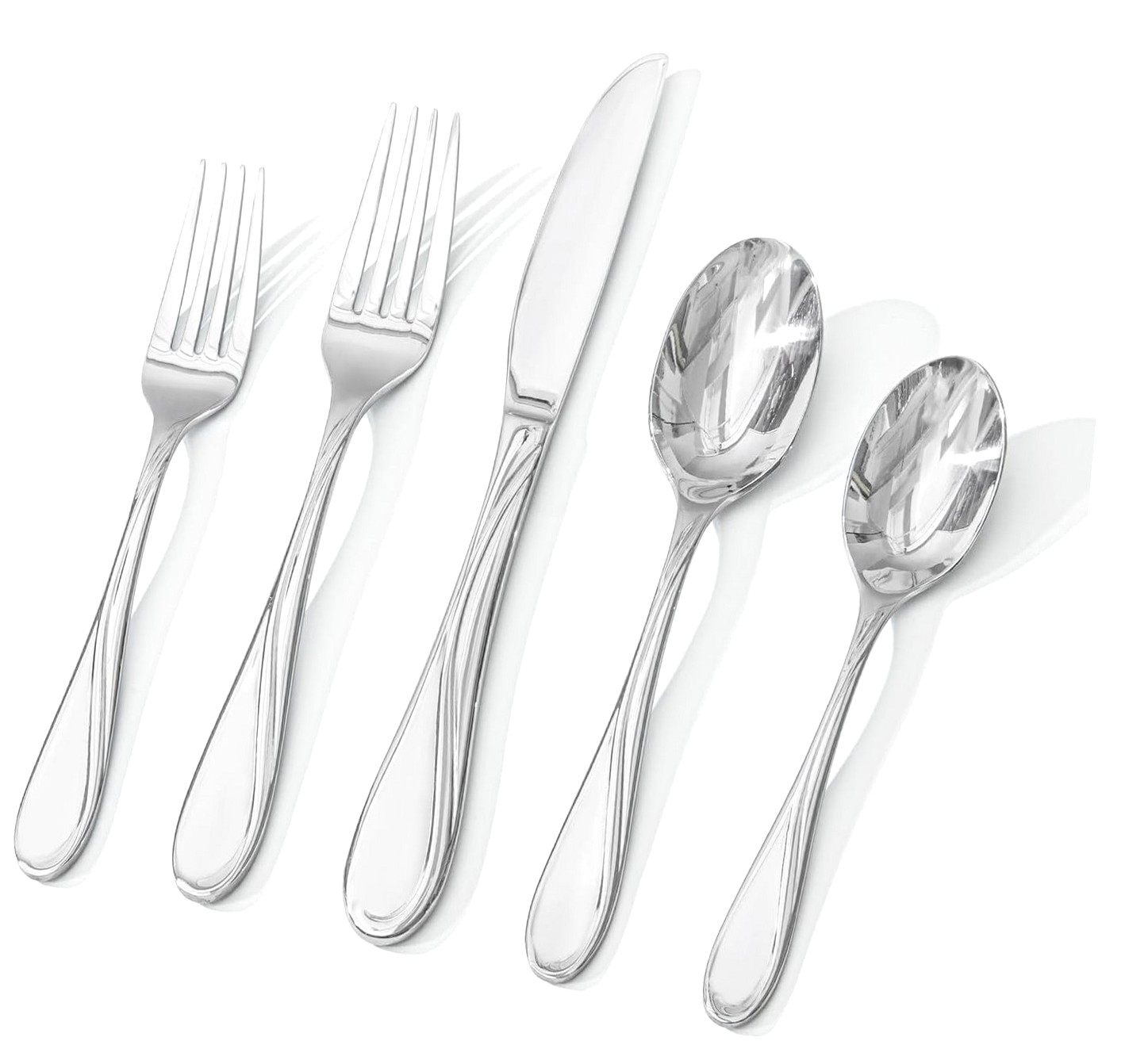 Hyjoy Design Silverware Set Service for 4, 20-Piece Artistic Steel ...