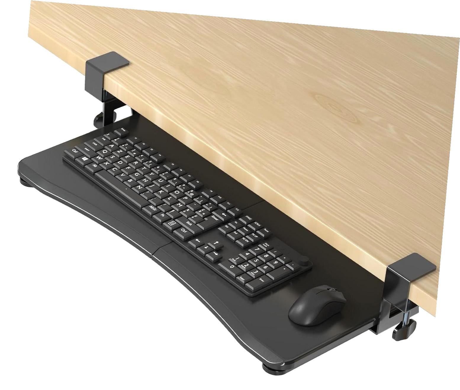 Hyjoy Under Desk Keyboard Tray with C Clamp Mount, Slide-Out Platform ...