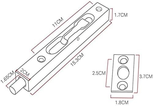 Hyjoy Door Flush Bolt –6" Steel Flush Bolt, Security Door Lock, Slide ...