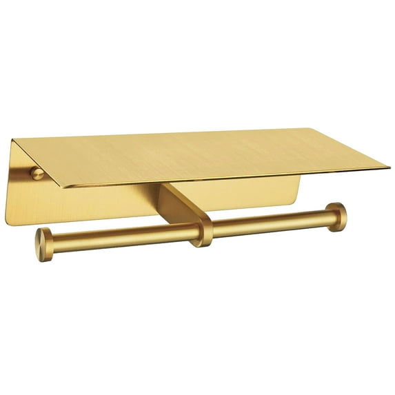 Hyjoy Double Toilet Paper Holder with , 304 Steel Tissue Roll Holder ...