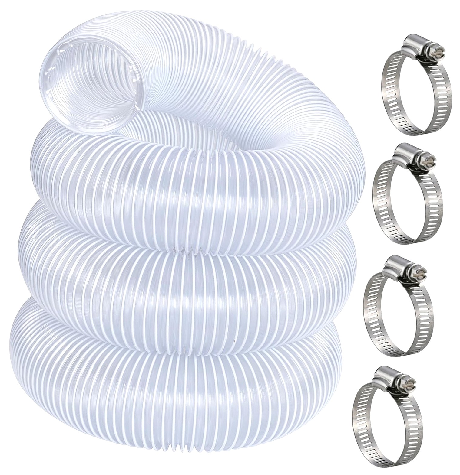 Hyjoy Dust Hose 2-1/2” 10 ft Thicken Fume Collector Hose with Spiral ...