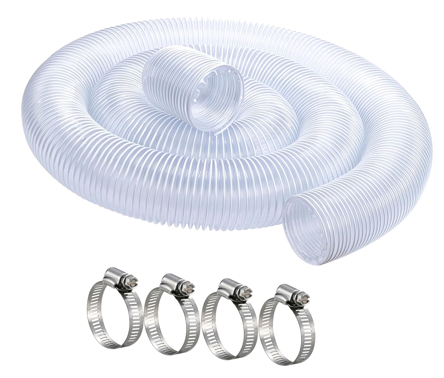 Hyjoy Dust Hose 2” 5 ft Thick Fume Collector Hose with Spiral Steel ...
