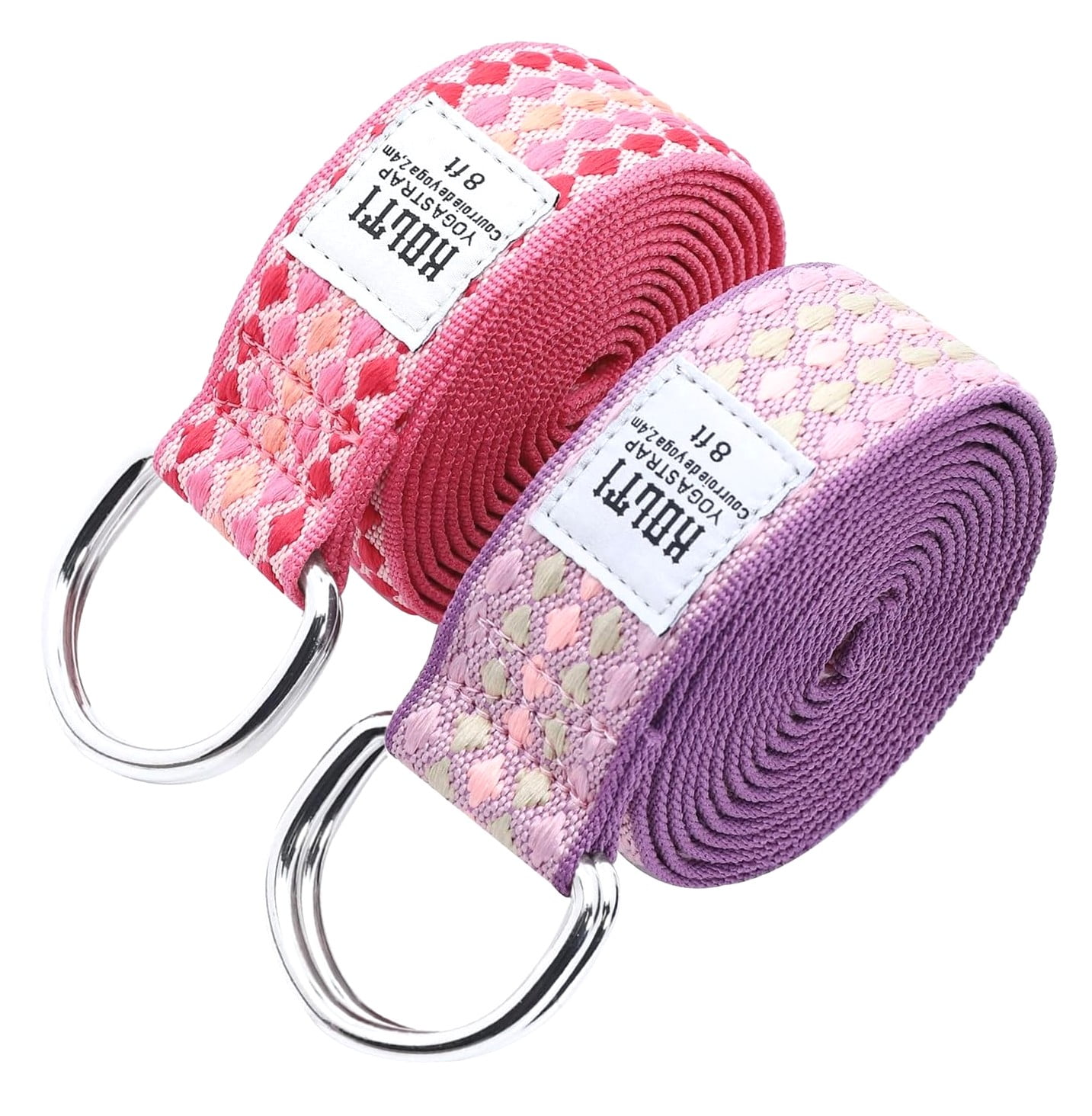 Hyjoy Exercise Straps 8FT with D- for Pilates Workouts | Hold Poses ...