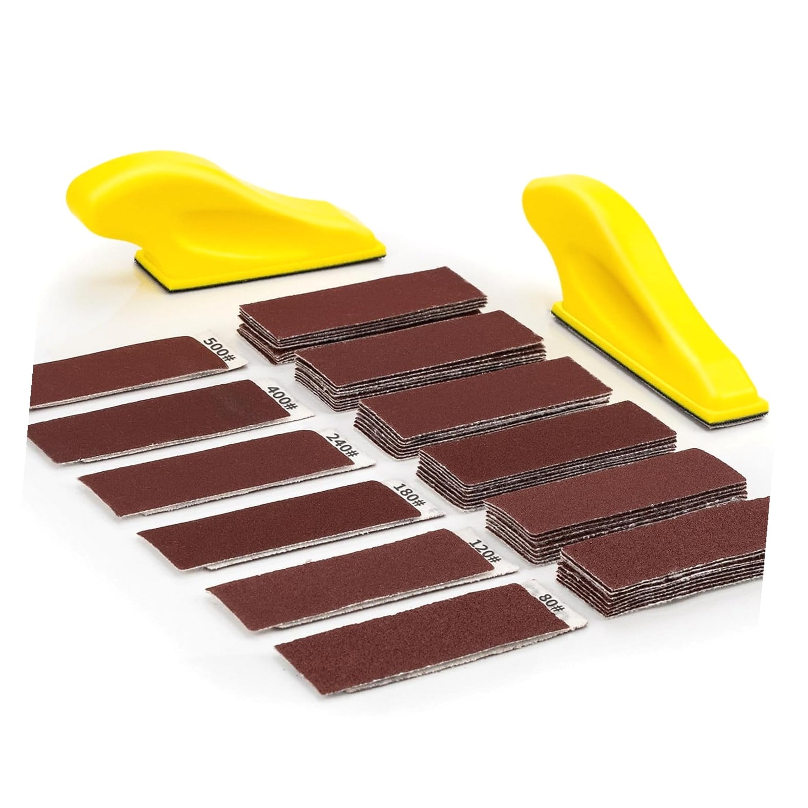 Hyjoy Finger Sander for Crafts 2 Pack with 60 Pieces 3.5 1 Inch ...