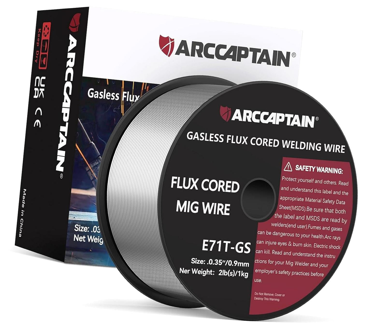 Hyjoy Flux Core Welding Wire .035, E71T-GS Mig Welding Wire 2-Pound Spool Gasless Mild Carbon ...