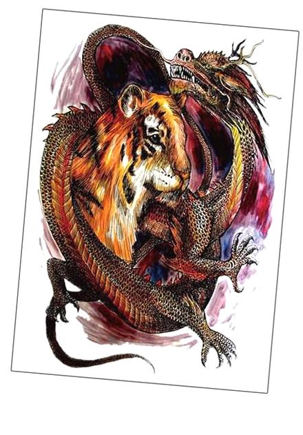 Hyjoy Full Back Temporary Tattoo Stickers for Men and Women, Vibrant ...