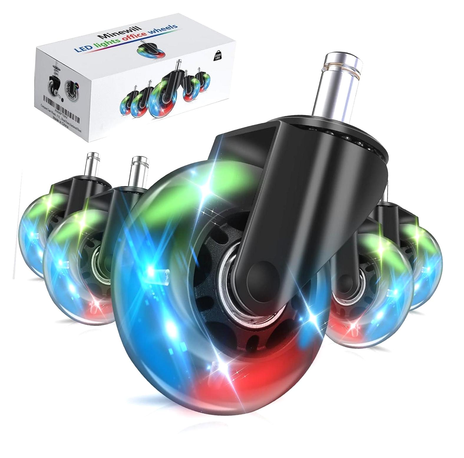 Hyjoy Gaming Chair Wheels - 2.5 inch Caster Wheels(2200lbs),Silent ...