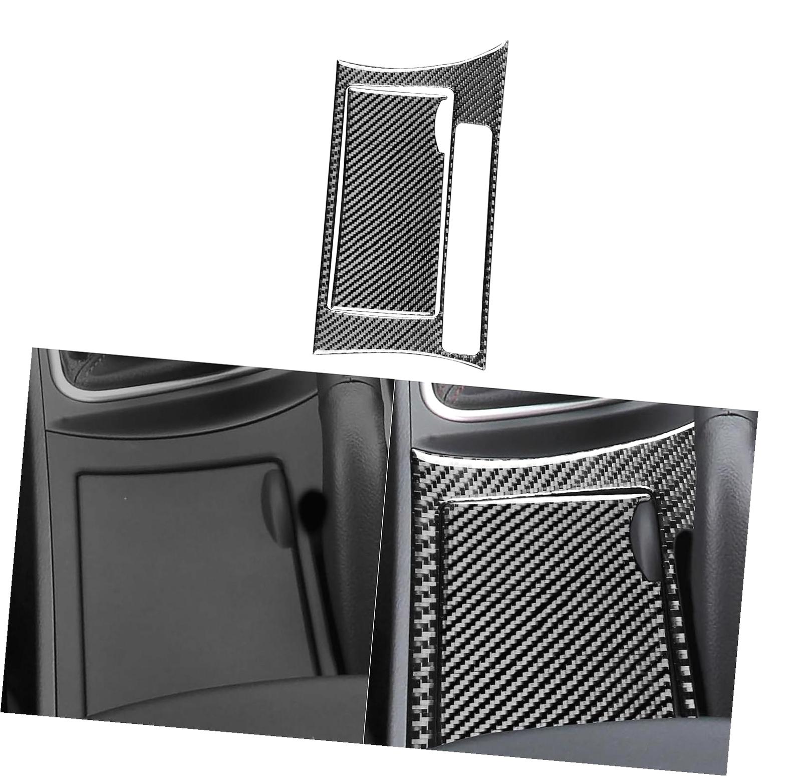 Hyjoy Genuine Premium Carbon Fiber Center Console Cup Holder Panel ...