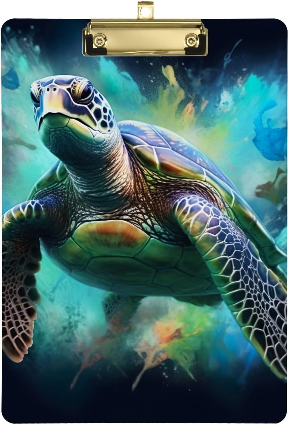 Hyjoy Green Sea Turtle Clipboard - Durable Clipboards with Low Profile ...