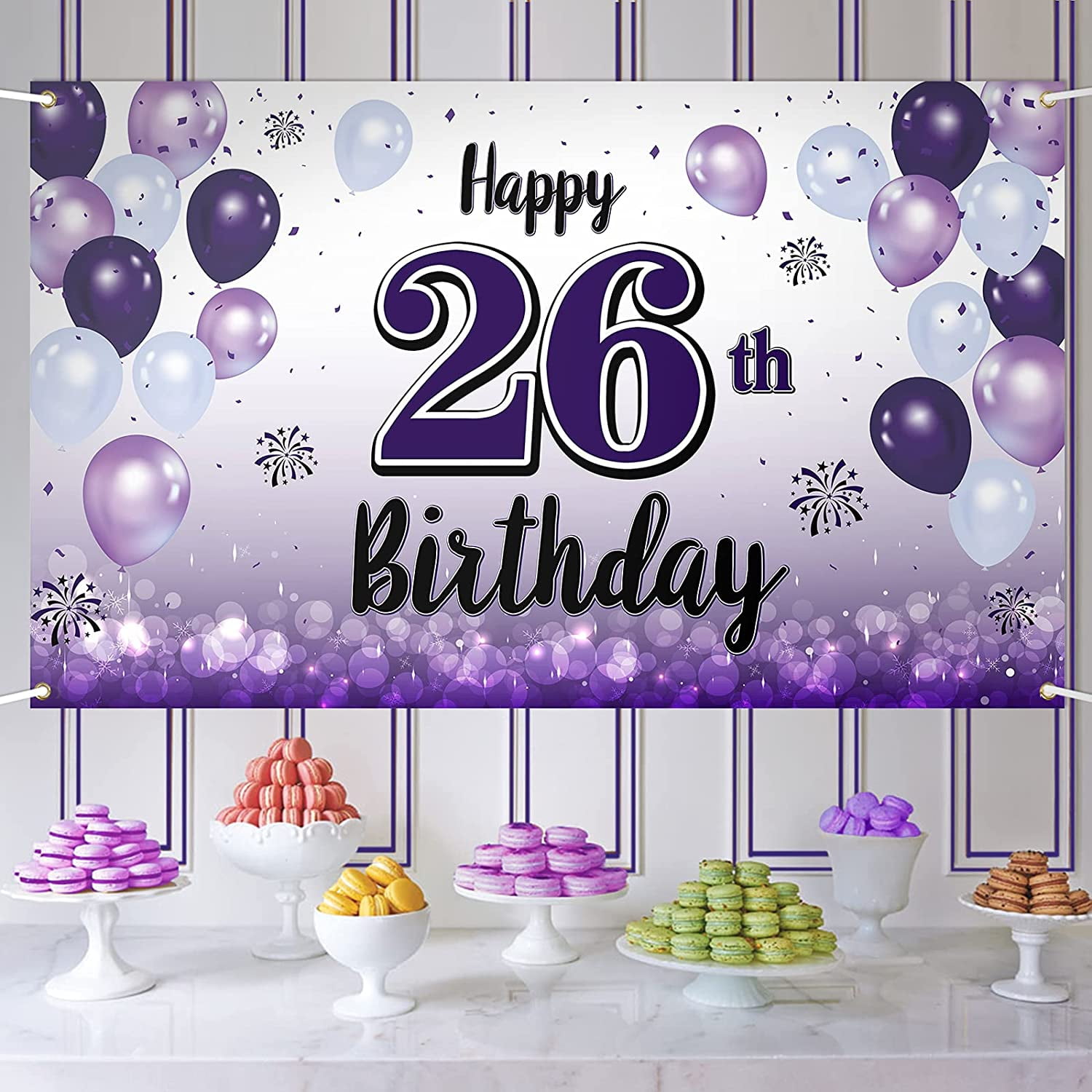 Hyjoy Happy 26th Birthday Decorations, 26th Balloon Large Birthday ...