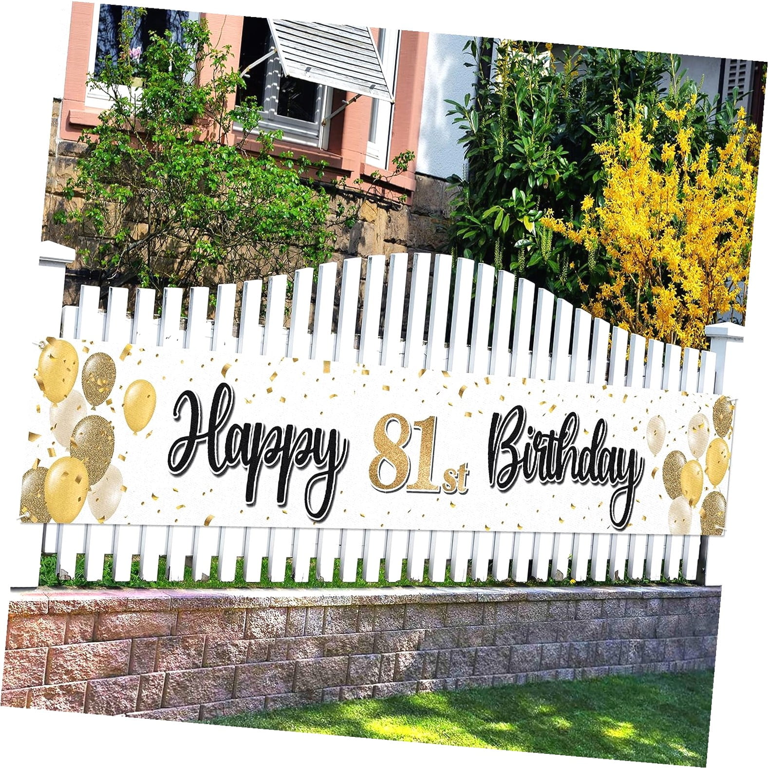 Hyjoy Happy 81st Birthday Decorations, 81st Balloon Large Birthday ...
