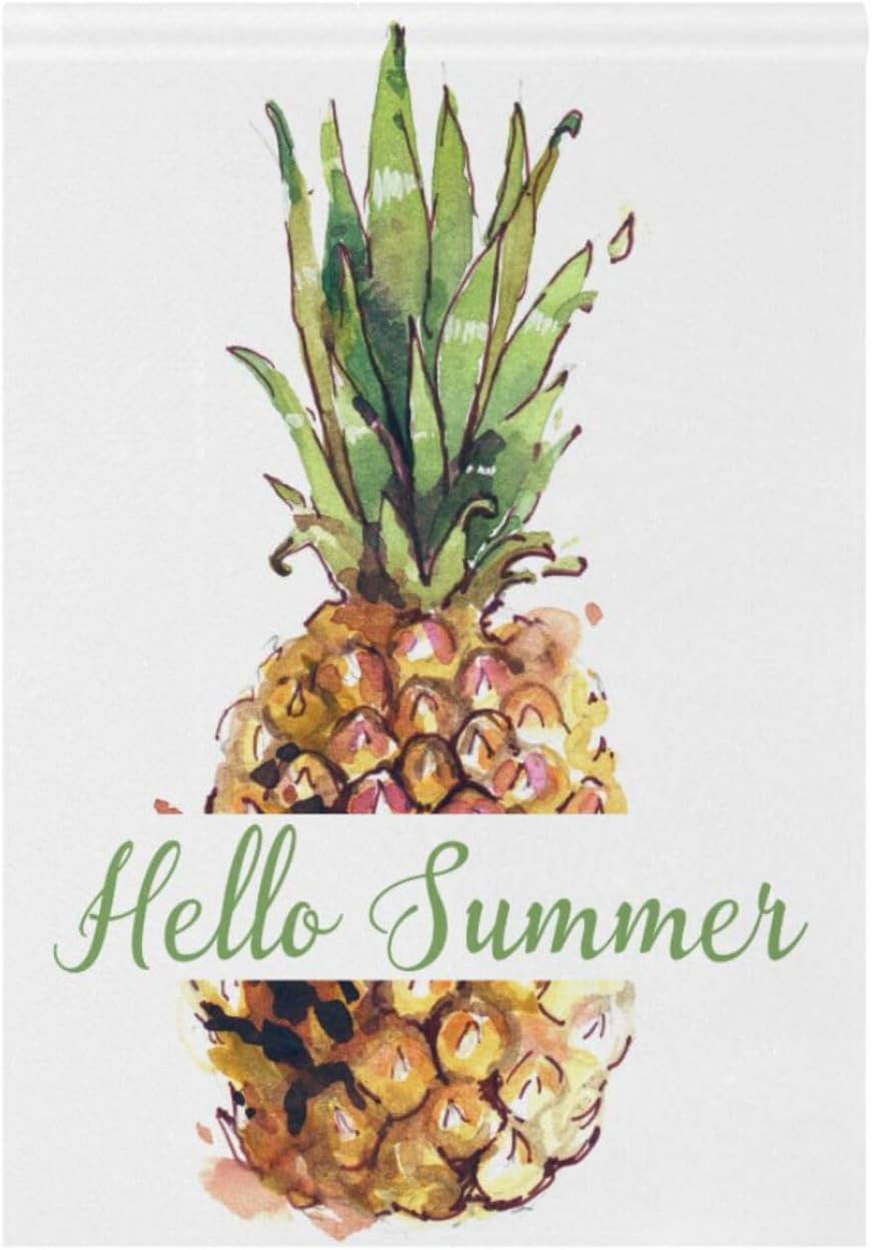 Hyjoy Hello Summer Pineapple Garden Flag 12 x 18 Inch Vertical Double ...