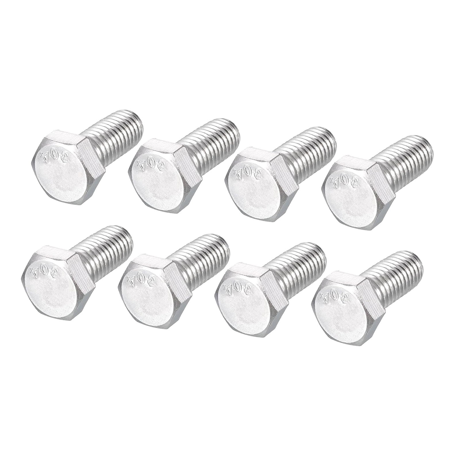 Hyjoy Hex Bolts (1/2-13 1") 8 Pieces, 304 Steel 18-8, Completely ...