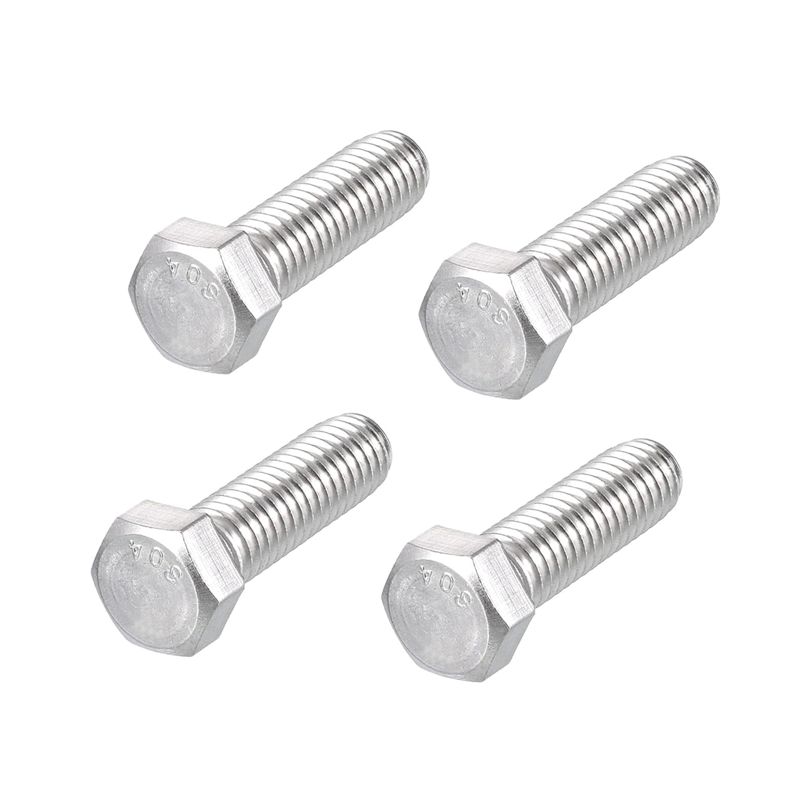 Hyjoy Hex Bolts (7/16-14 1-1/2") 4 Pieces, 304 Steel 18-8, Fully ...