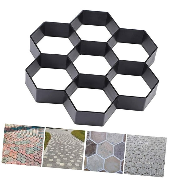 Hyjoy Hexagon Pavement, 11.4"x11"x1.7" Walk Path Maker, Concrete Cement ...