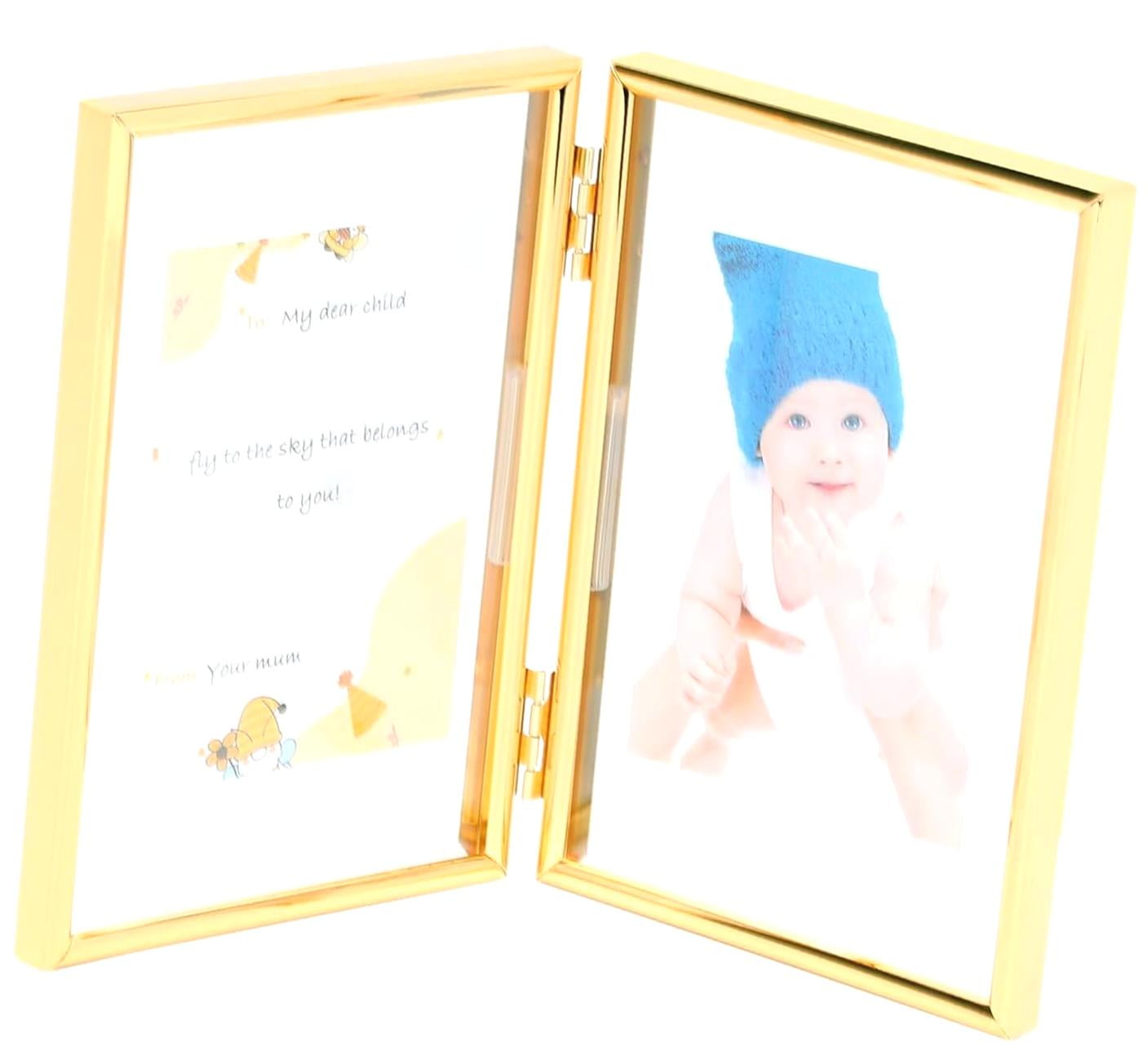 Hyjoy Hinged Double Frame, Floating Photo Frame, For 4"x6" 3"" 2"x4 ...