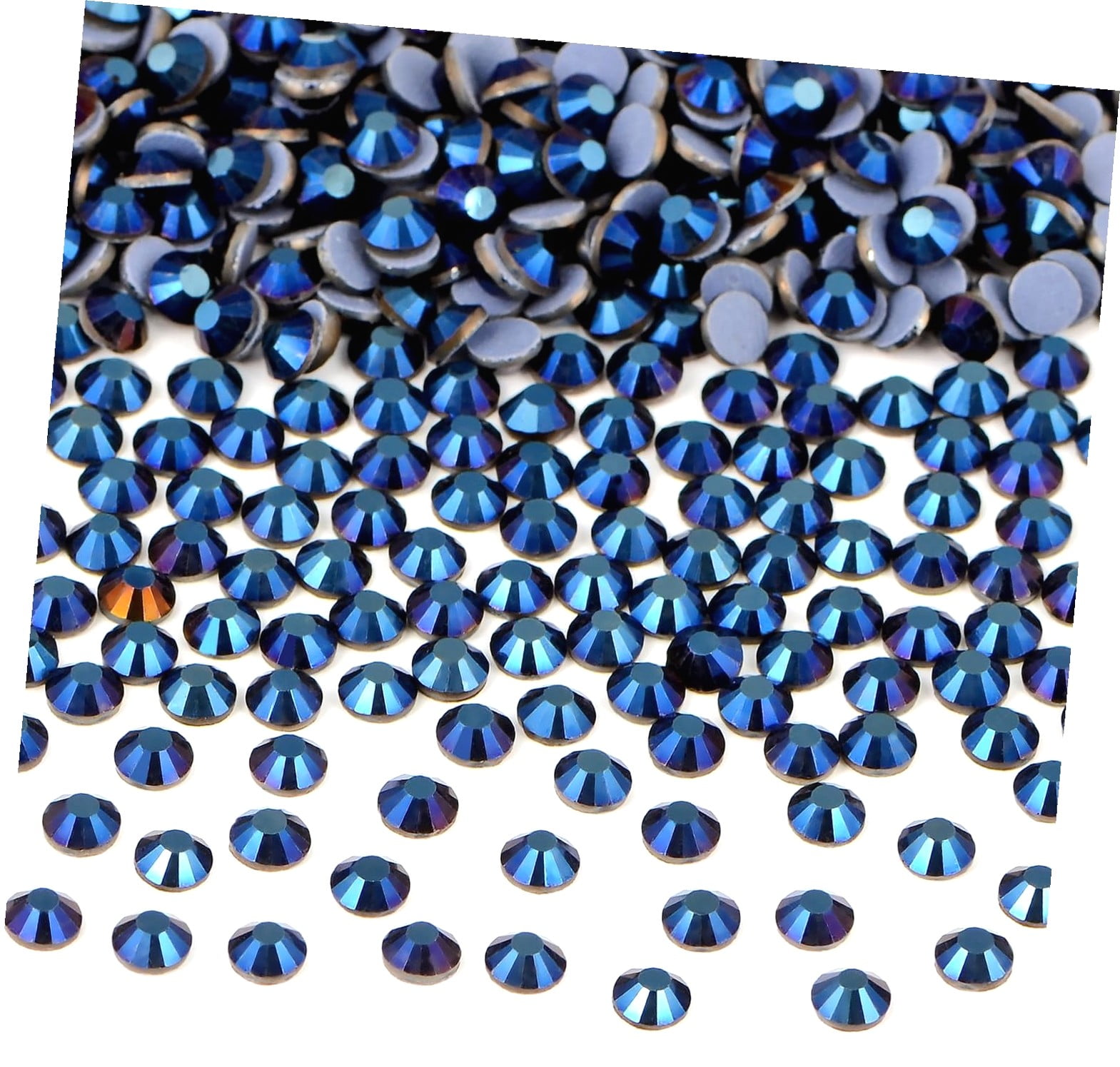 Hyjoy Hotfix Rhinestones Round Iron Jewelry Making Flat Back for Crafts ...