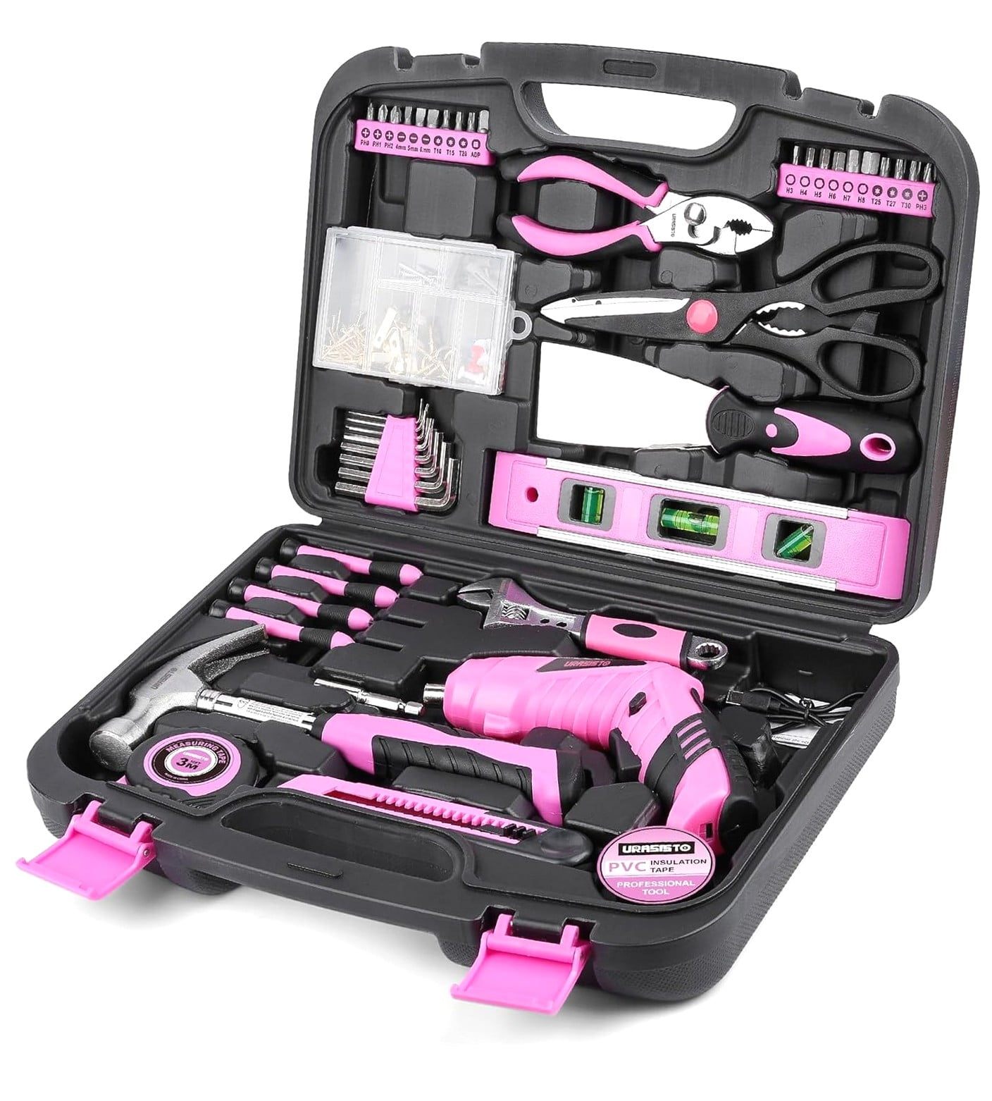 Hyjoy Household Set with 3.6V USB Electric Screwdriver, 136 PCS Kit ...