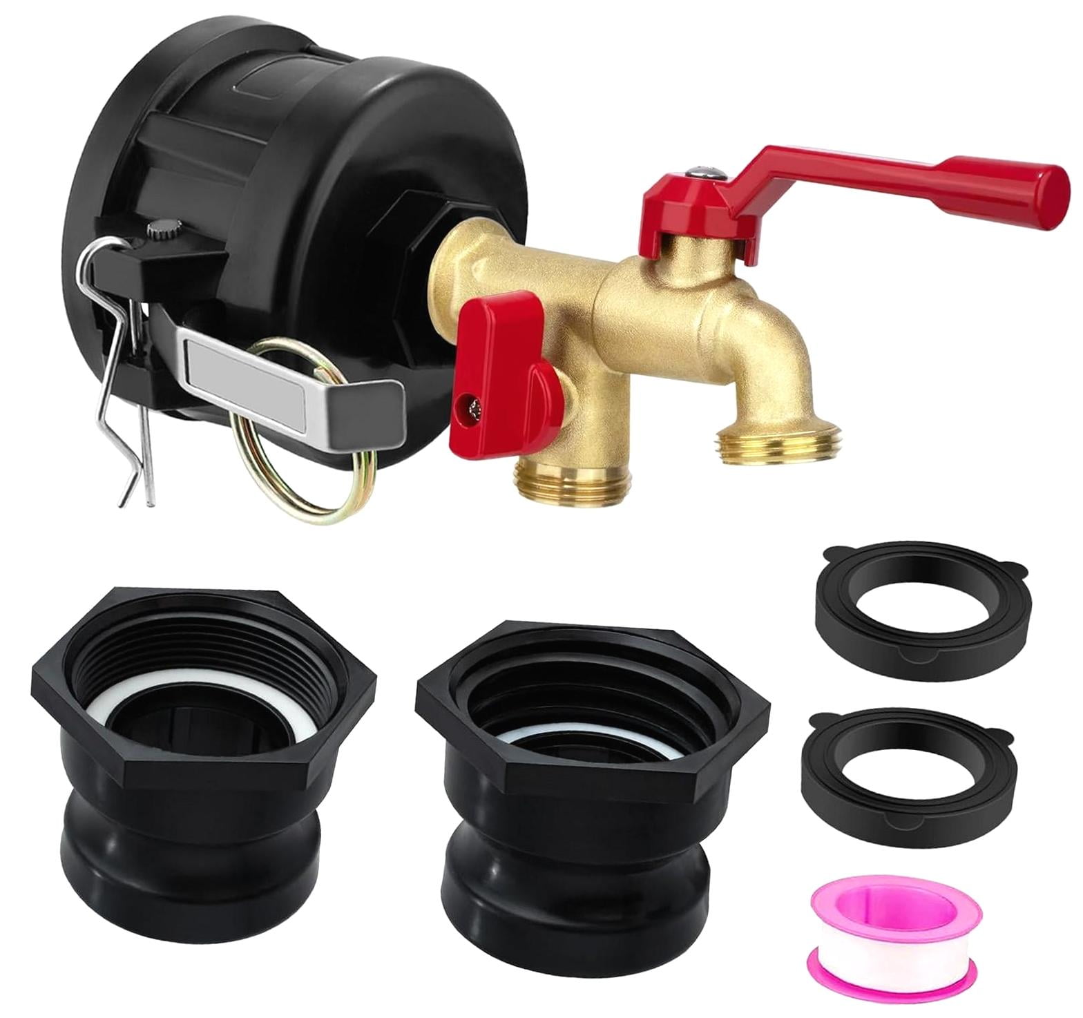 Hyjoy IBC Tote Adapter, 2" Cam Lock for 275-330 Gallon IBC Tote Tank ...