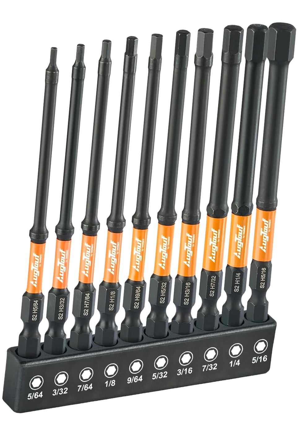 Hyjoy Impact Wrench Drill Bit Set 10 pieces (SAE), 1/4" Shank Steel ...