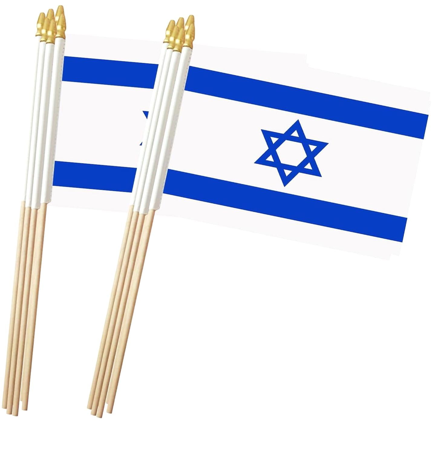 Hyjoy Israel Hand Flag, Miniature Israeli Flags for Handheld Use ...