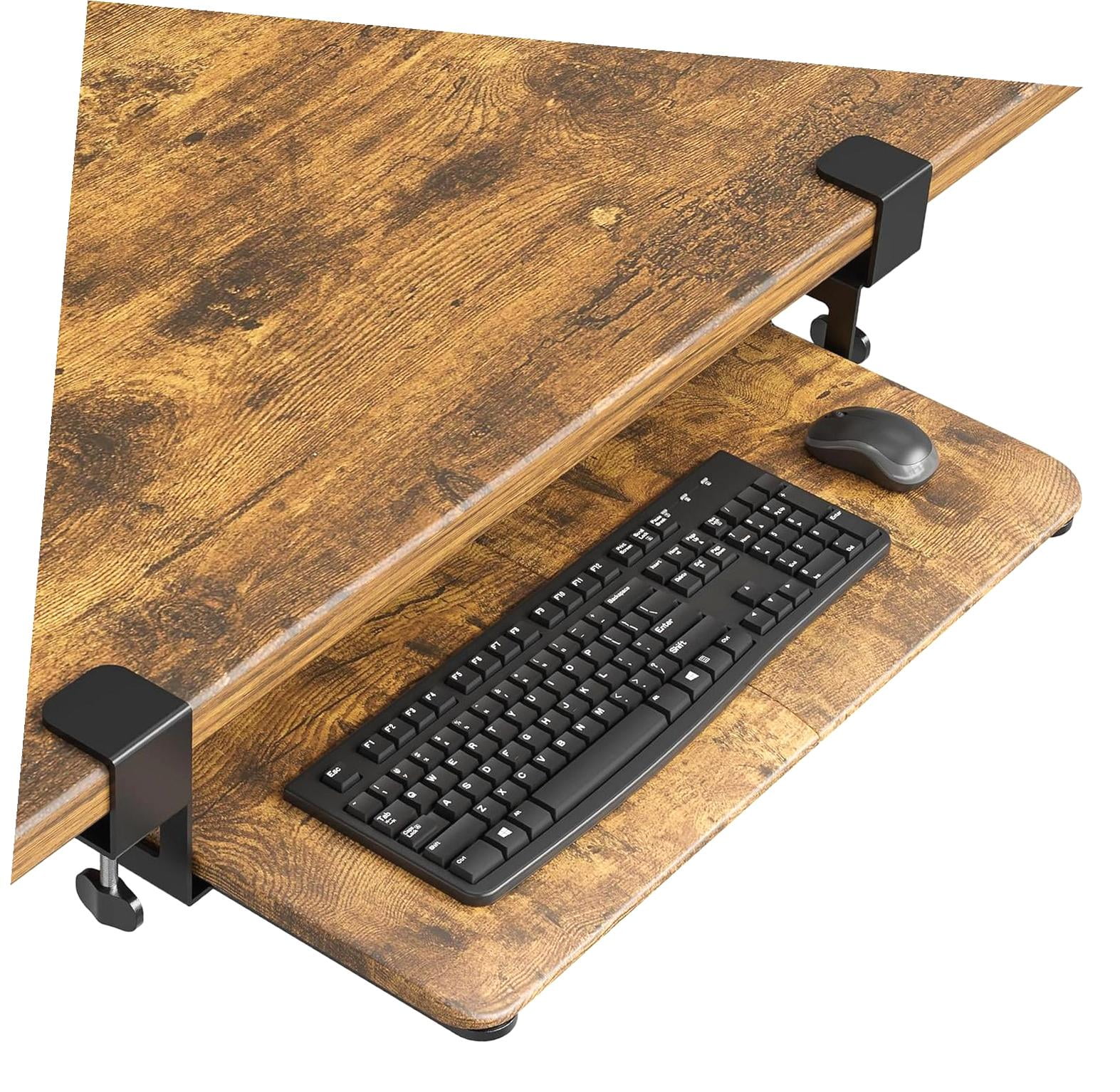 Hyjoy KMT01 Under Desk Keyboard Tray, Extendable Keyboard & Mouse Stand ...