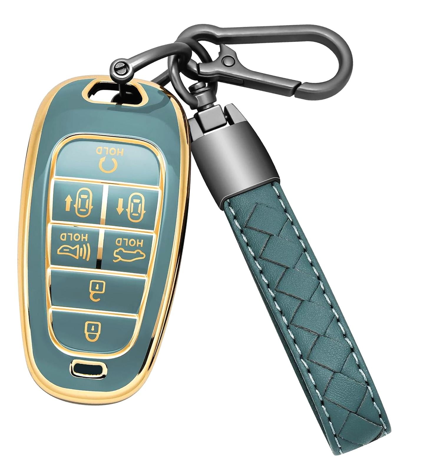 Hyjoy Key Fob Cover with Keychain, Soft TPU Car Key Case Holder ...