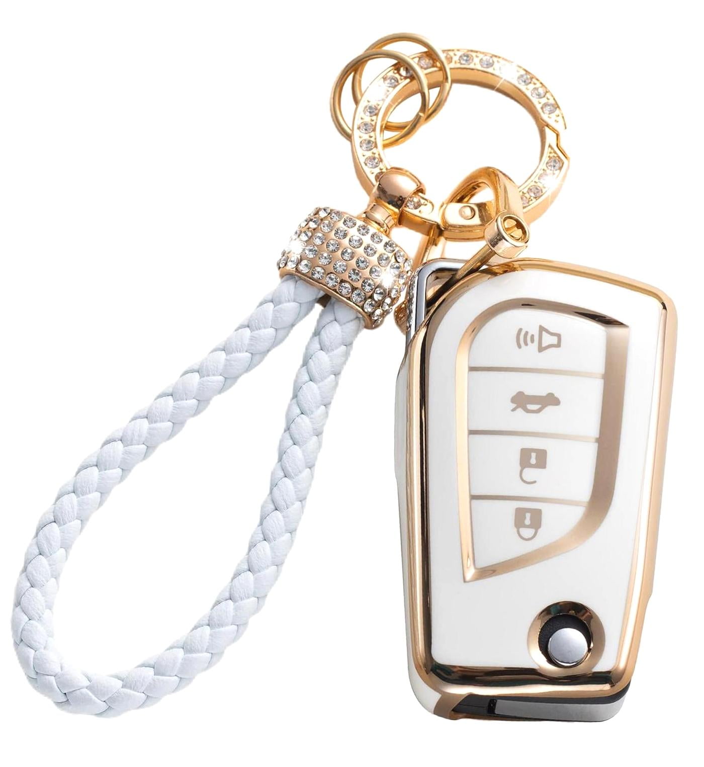 Hyjoy Key Fob Cover with Lanyard, Protective Shell for Fortuner Tundra ...