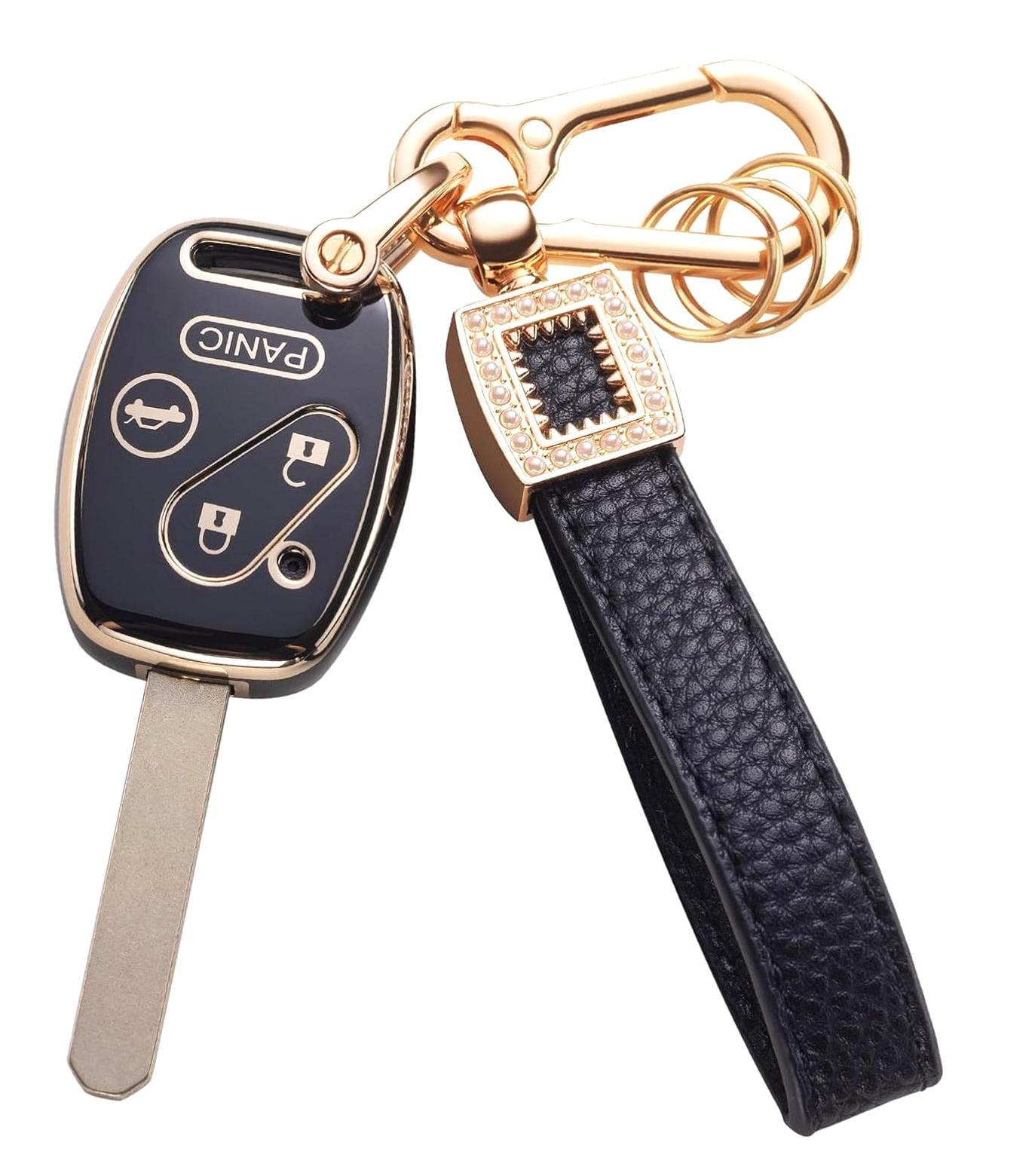 Hyjoy Key Fob Cover with Leather Strap, Car Key Fob Case with Accord EX ...