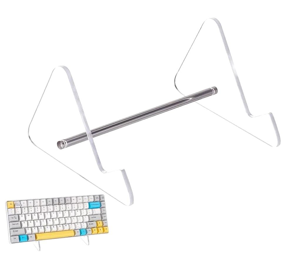 Hyjoy Keyboard Display Stand Acrylic 1-Tier Keyboard Holder Transparent ...
