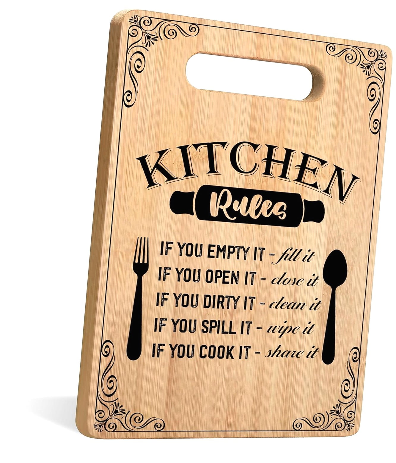 Hyjoy Kitchen Rules Chopping , for Cooking Baking Enthusiasts, Boards ...