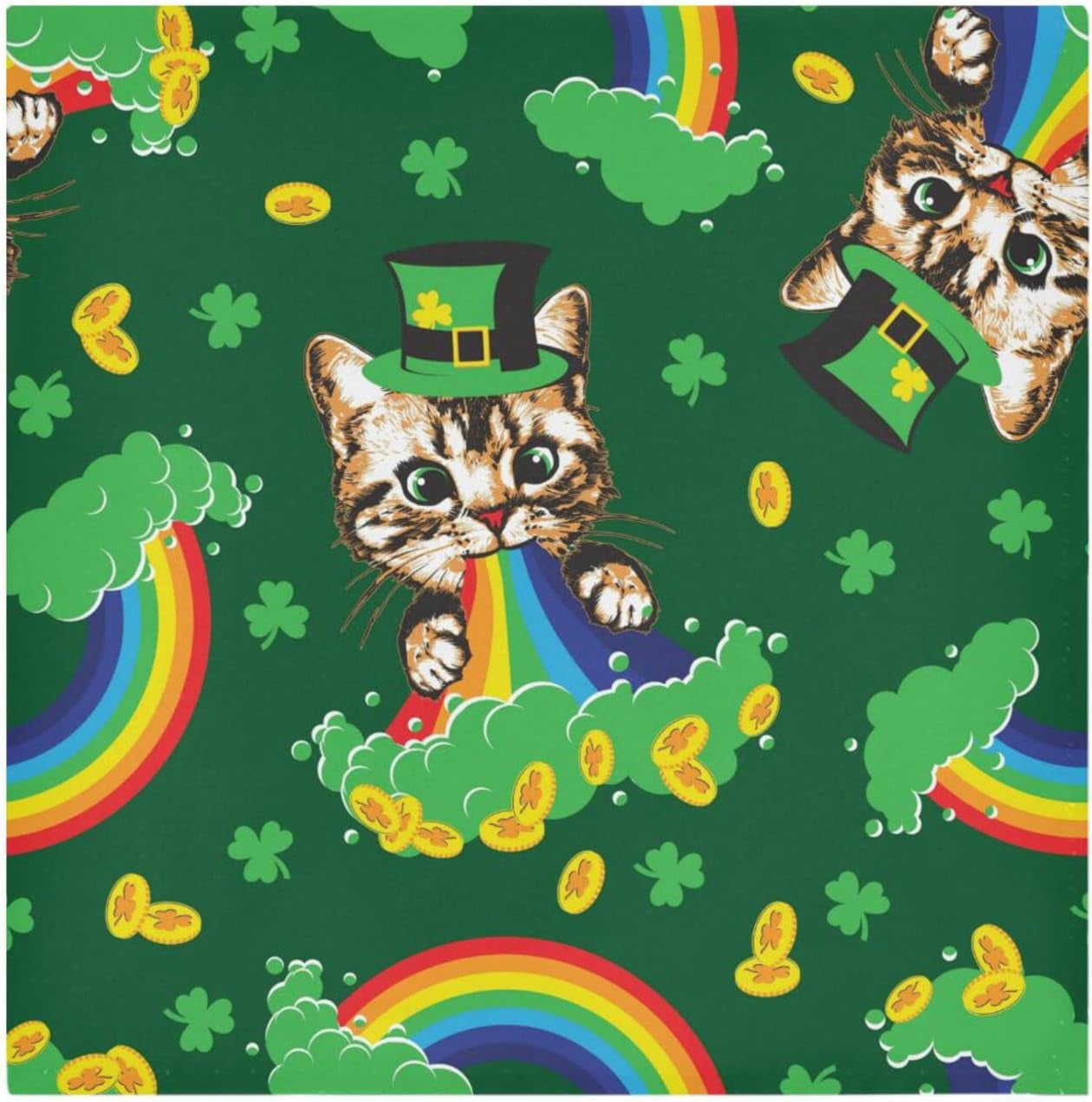 Hyjoy Kitten Pukes Rainbow Cloth Napkins Set of 6 Pack, Washable Soft ...