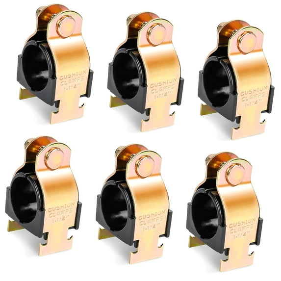 Hyjoy LBG 6 Pack Rubber Strut Clamps, 1-1/4" OD Pipe Strut Clamps for Copper Piping, PEX Pipe ...