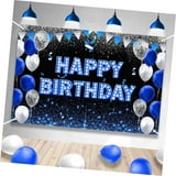Hyjoy Large Backdrop Banner Blue Theme Decor Blue Neon Light Birthday Party Photo Photography ...