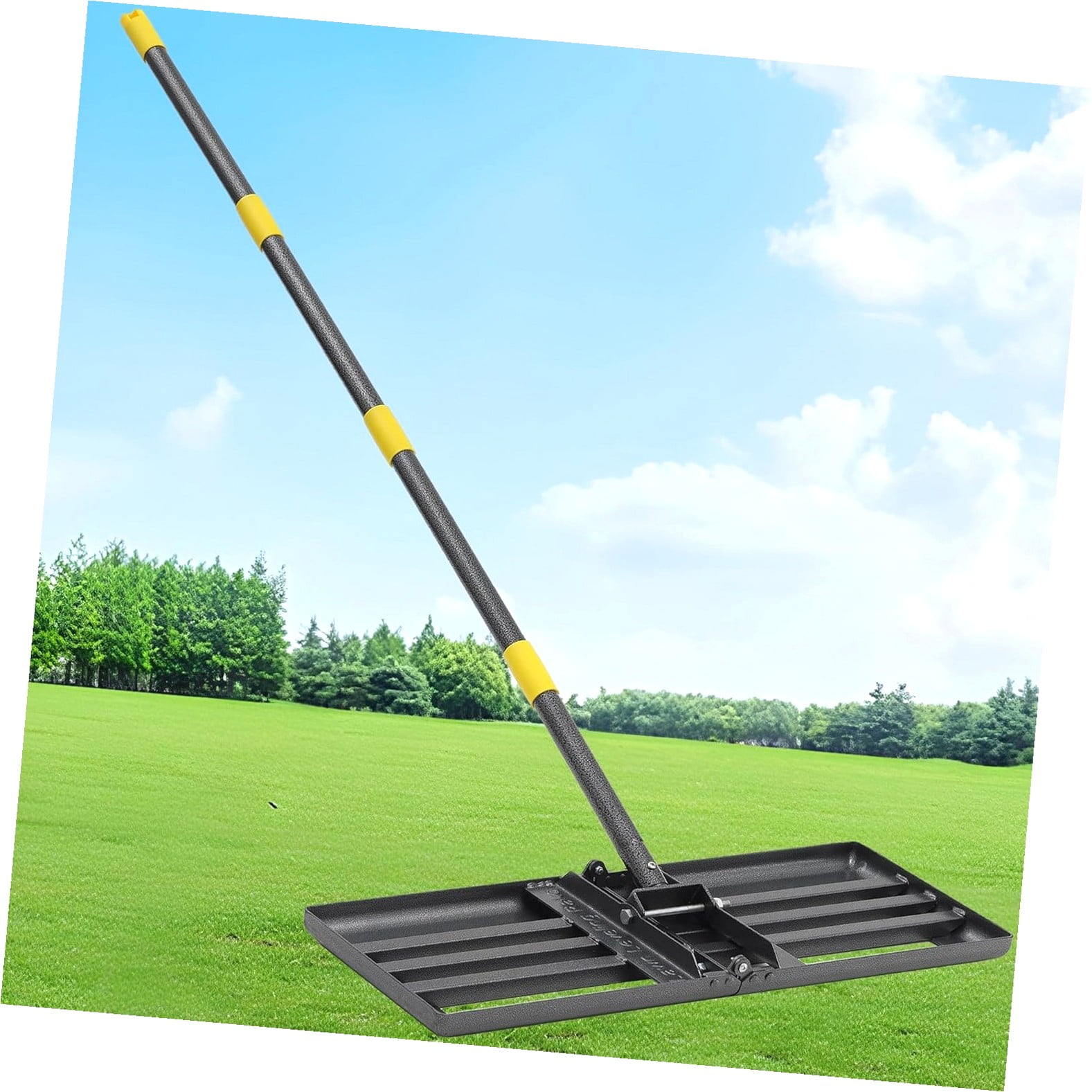 Hyjoy Lawn Leveling Rake 30"" Steel Leveler, Foldable Flipping Smooth ...